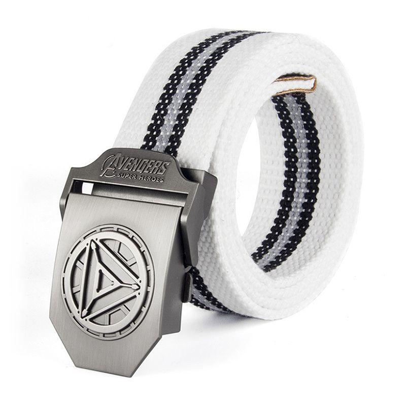 Classic Comic Movie Character Logo Solid Color Canvas Men Belt