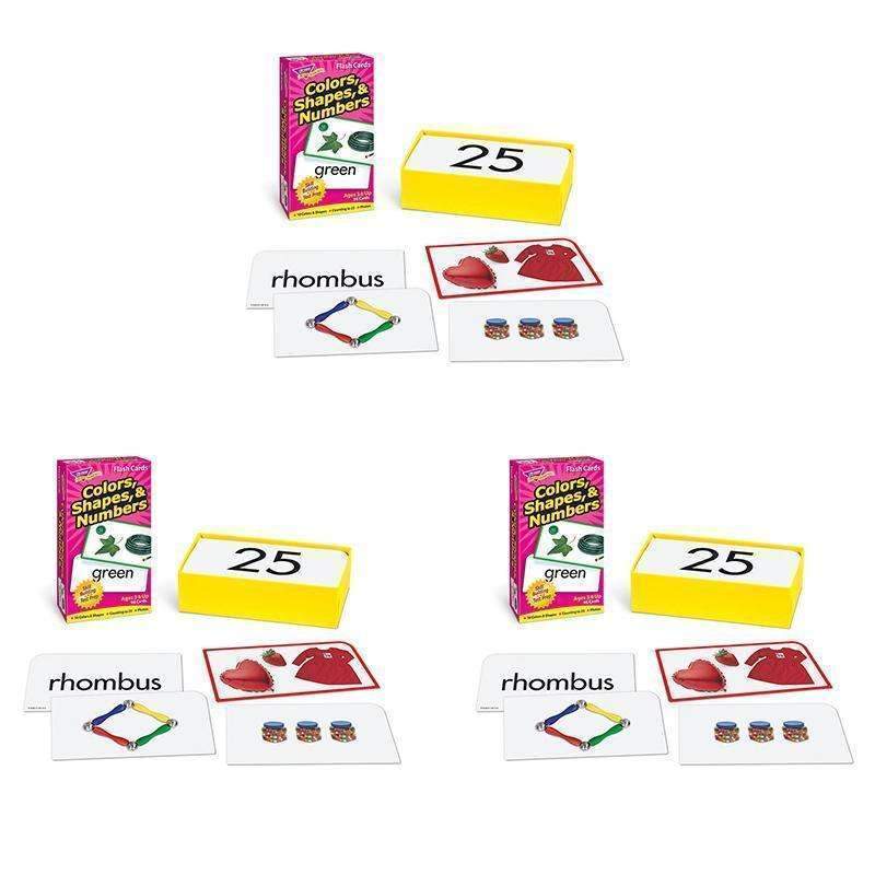 (3 Ea) Flash Cards Colors Shapes