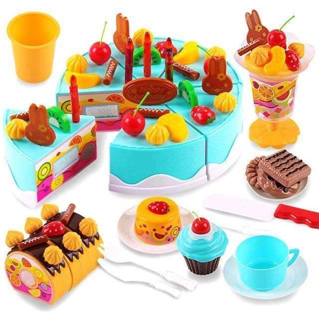 38Pcs/54Pcs/75Pcs Birthday Cake DIY Model Children Kids Early Educatio