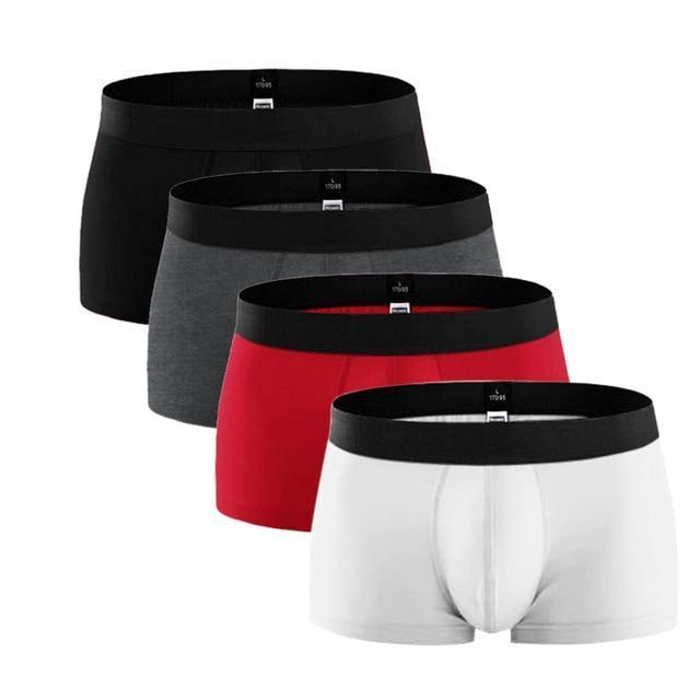 4 pcs/lot Underwear Men Cotton Boxers Shorts Men's Panties Short Breat