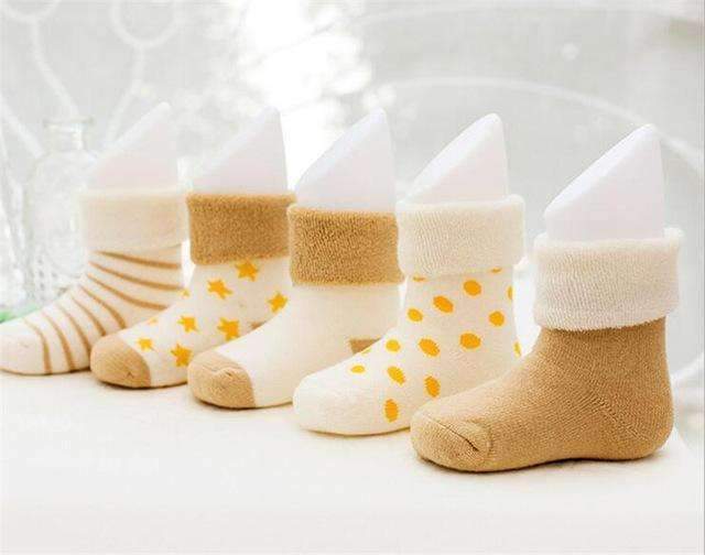 5 Pairs/Lot Winter Warm Baby Girls Boy Socks Spring Summer Newborn Bab