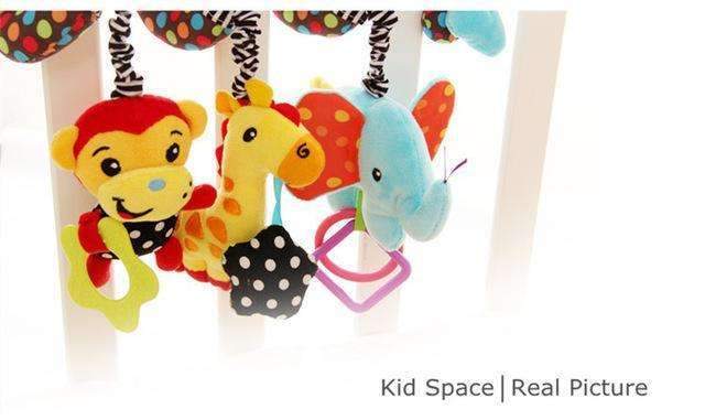 Baby Animal Theme Spiral Stroller / Crib Plush Toy