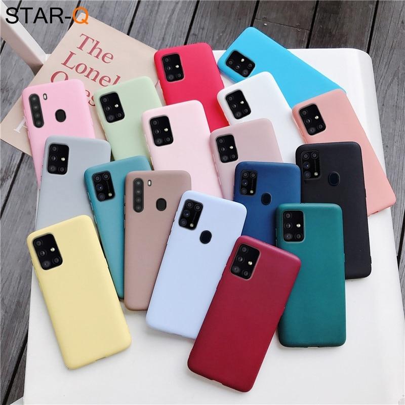 candy color silicone phone case for samsung galaxy a51 a71 5g a21 a31