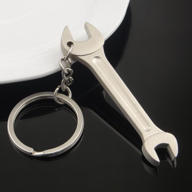Creative Tool Zinc Alloy Silver Plated Changeable Spanner Keychain Adj