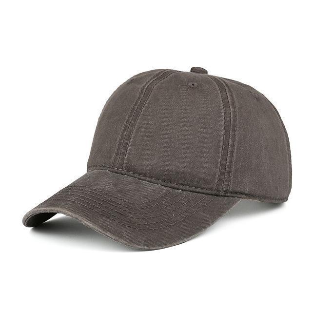 High quality Washed Cotton Adjustable Solid Baseball Cap / Unisex Cap