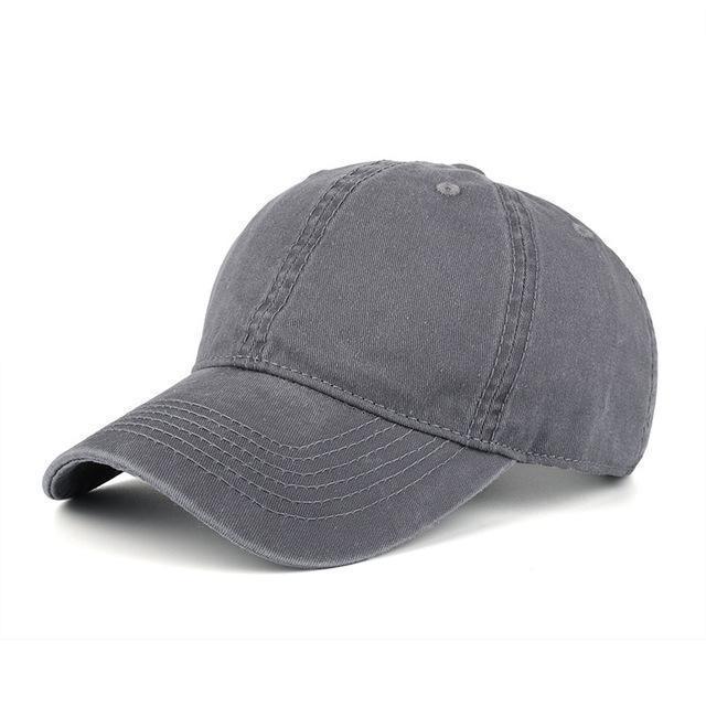 High quality Washed Cotton Adjustable Solid Baseball Cap / Unisex Cap