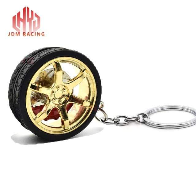Hot RIM Car wheel Turbo keychain key ring with Brake discs Car Tire Wh