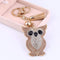 ZOSHI Cute Owl Keychain Full Rhinestone Crystal Keyring Car Key Chain