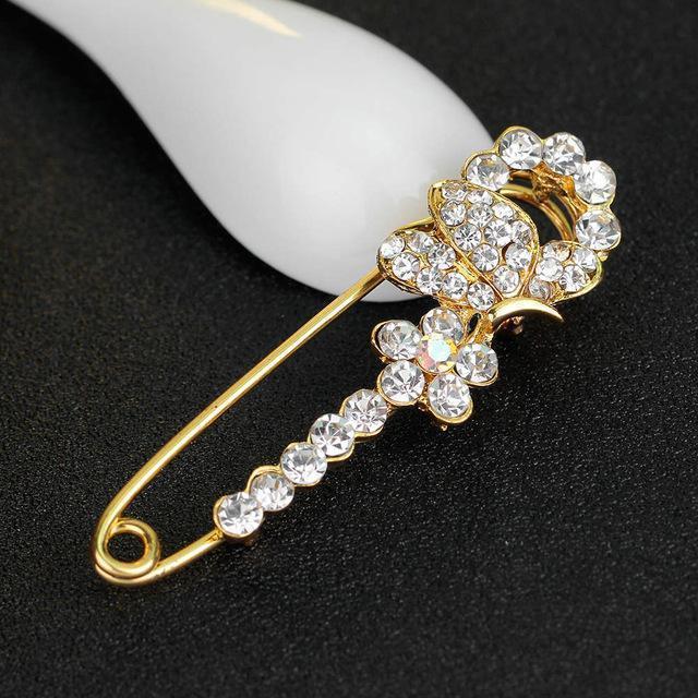 Large Brooch vintage brooch female fashion broche hijab pins and brooc