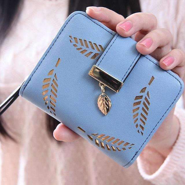 Leaf Design Multi Pocket PU leather Wallet