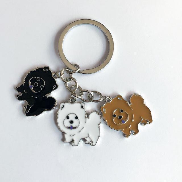 Metal PET Key Chain welsh Corgi Dogs Key Ring Bag charm Wholesale Love