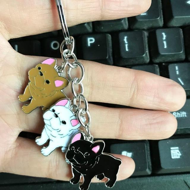 Metal PET Key Chain welsh Corgi Dogs Key Ring Bag charm Wholesale Love