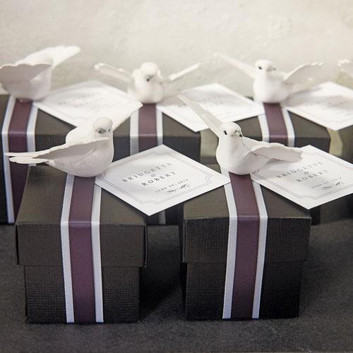 Miniature White Wedding Doves in Flight (Pack of 12)