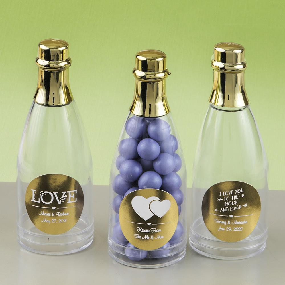 Personalised metallics Collection champagne bottle acrylic container w