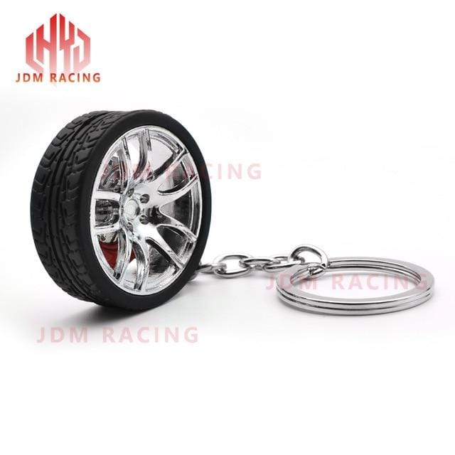 Hot RIM Car wheel Turbo keychain key ring with Brake discs Car Tire Wh