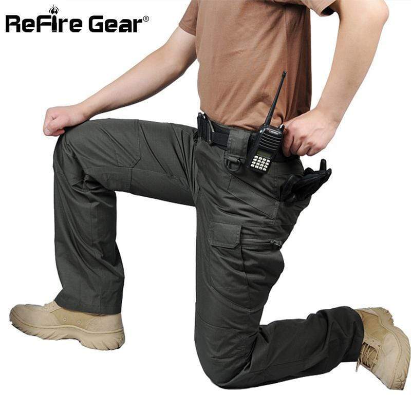 ReFire Gear Waterproof Tactical Military Pants Men Cotton Rip-stop SWA