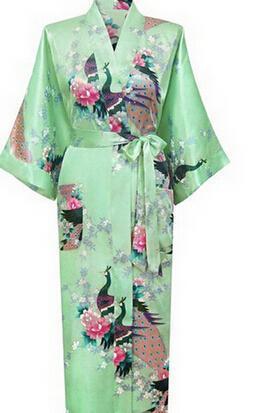 Women Calf Length silk Floral Print Robe