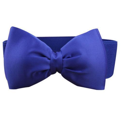 Belts For Women Elastic Stretch Waist Belt With Bow Detailing